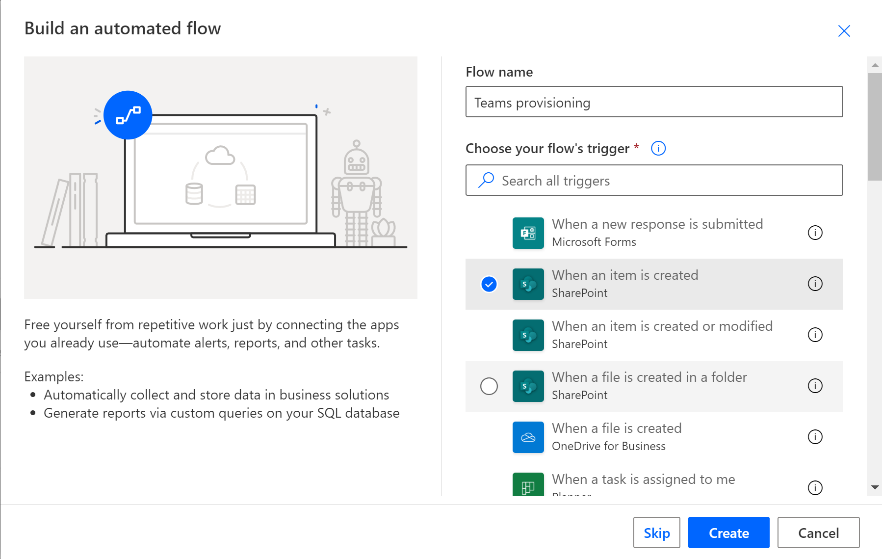 Use Microsoft Lists and Power Automate to provision Microsoft Teams ...
