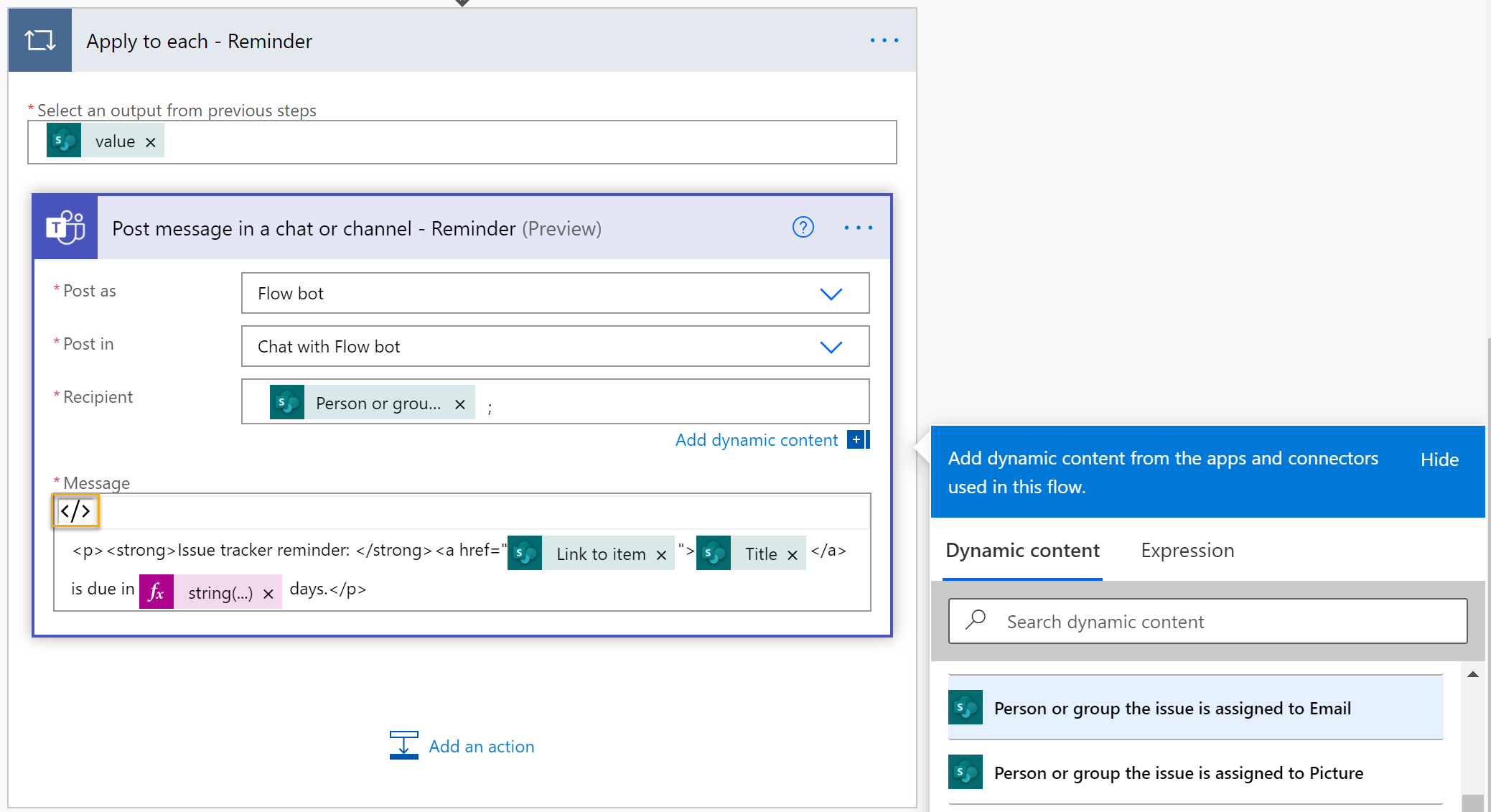 Send reminders to Teams from Microsoft Lists using Power Automate ...