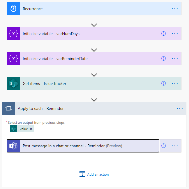 Send reminders to Teams from Microsoft Lists using Power Automate ...