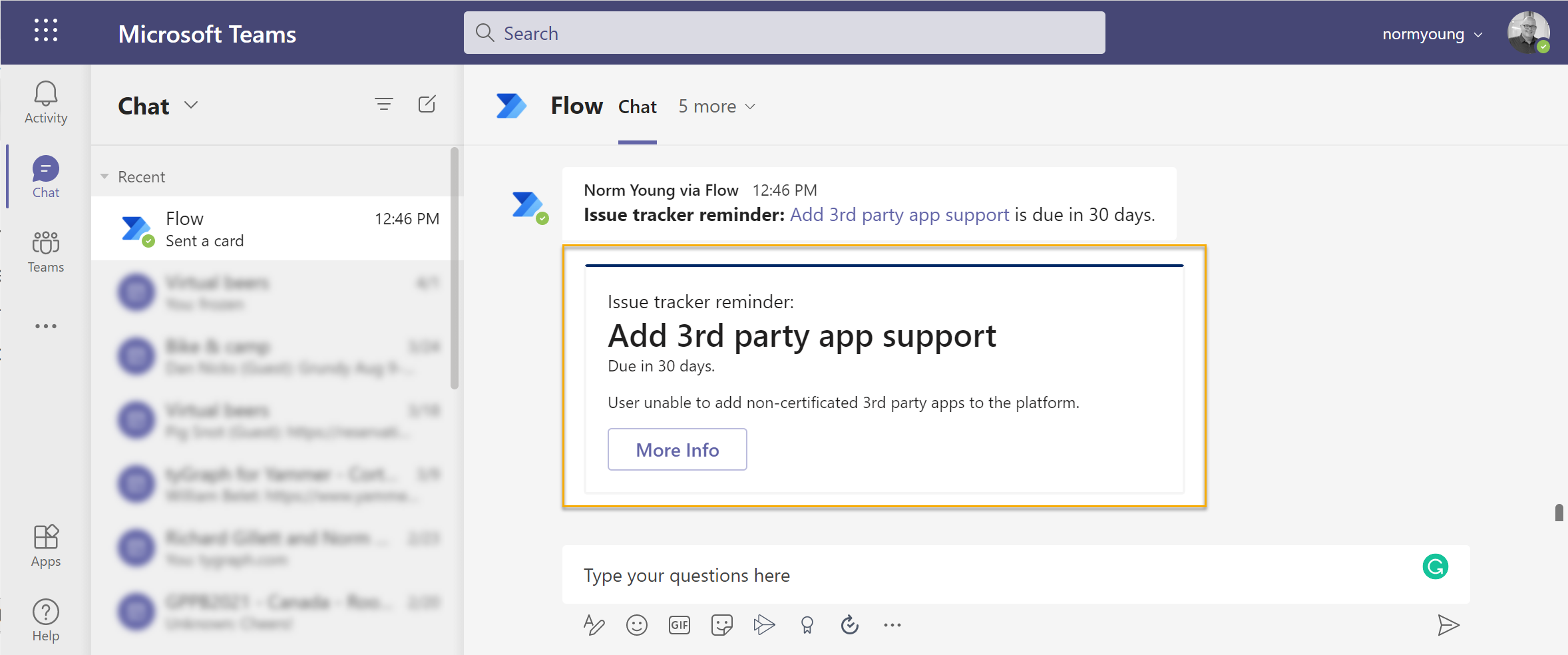 Microsoft Teams – Norm Young