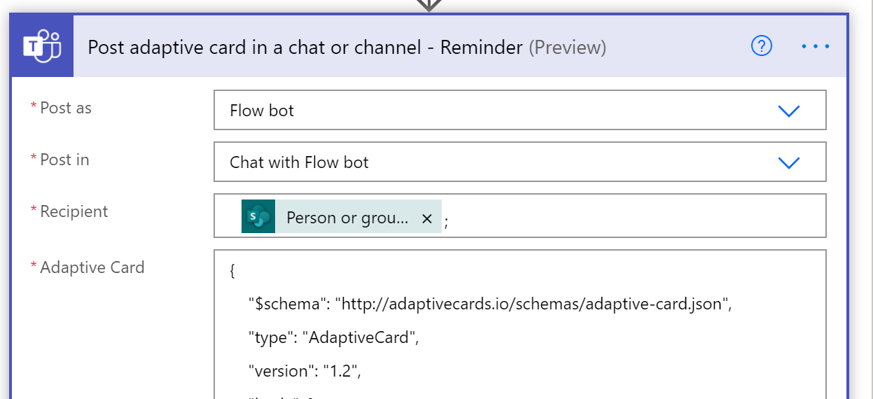 Send an Adaptive Card to Teams from Microsoft Lists using Power ...