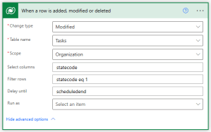Take action based on value in a Dataverse column using Power Automate ...