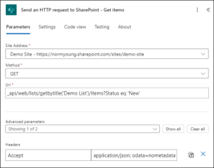 Update a CHOICE column using the Send HTTP Request to SharePoint action ...